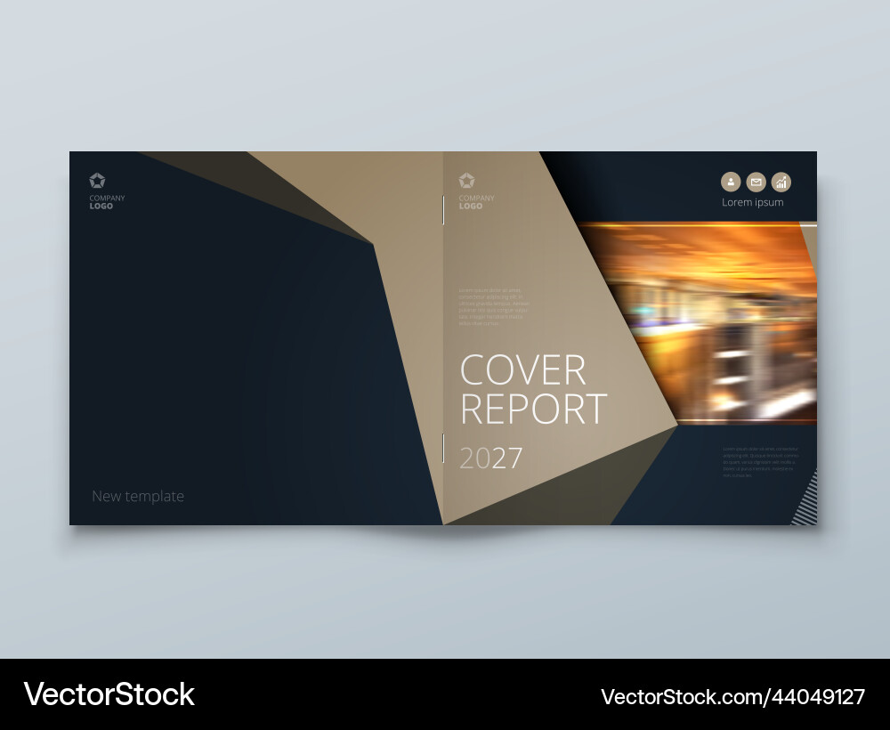 Square brochure template layout design corporate Vector Image