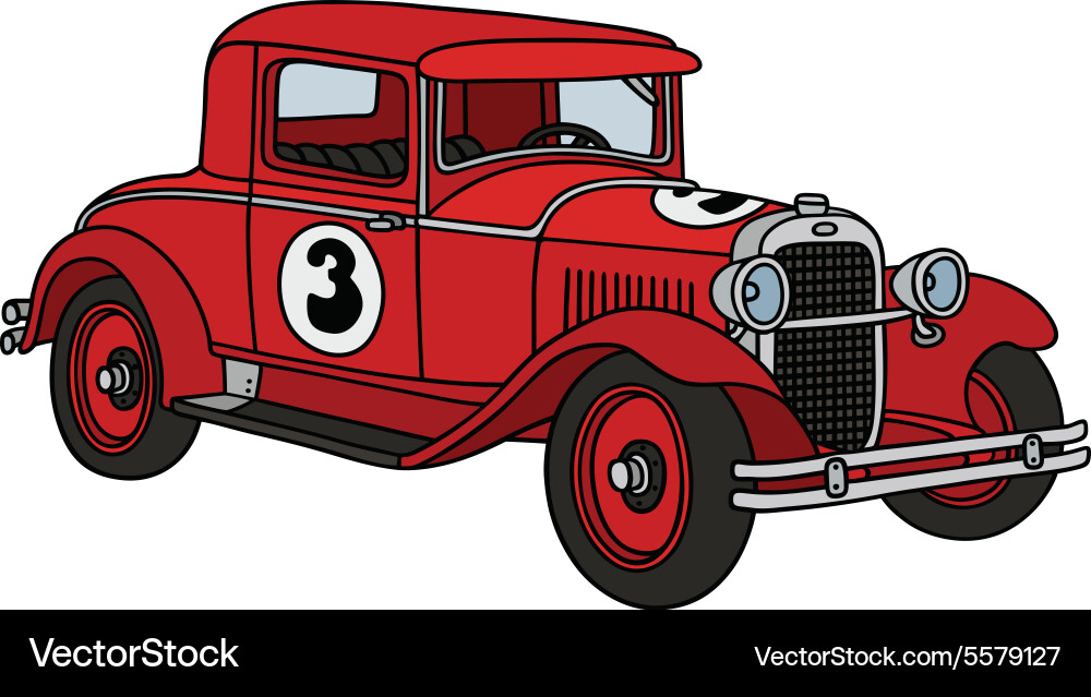 Vintage racing car Royalty Free Vector Image - VectorStock