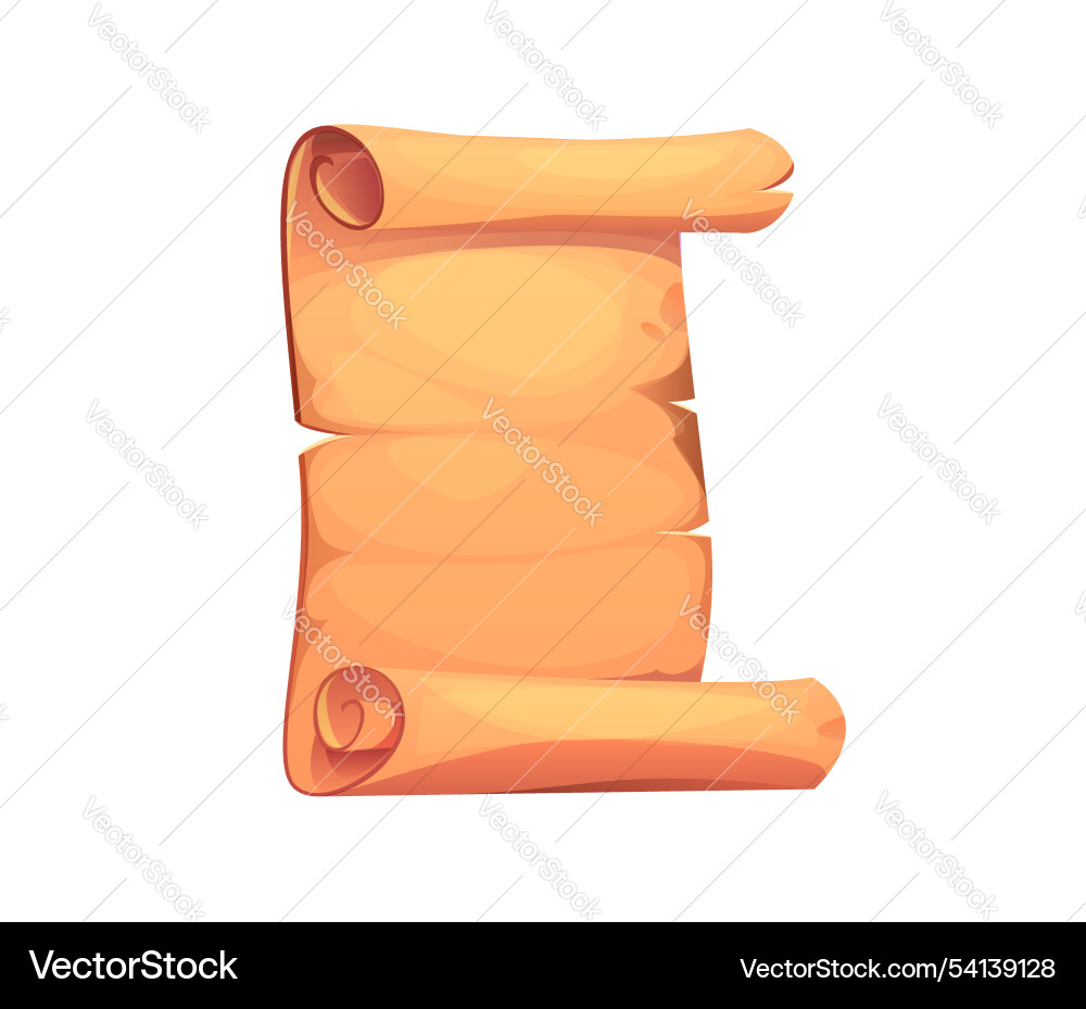 Cartoon pirate ancient scroll paper manuscript Vector Image