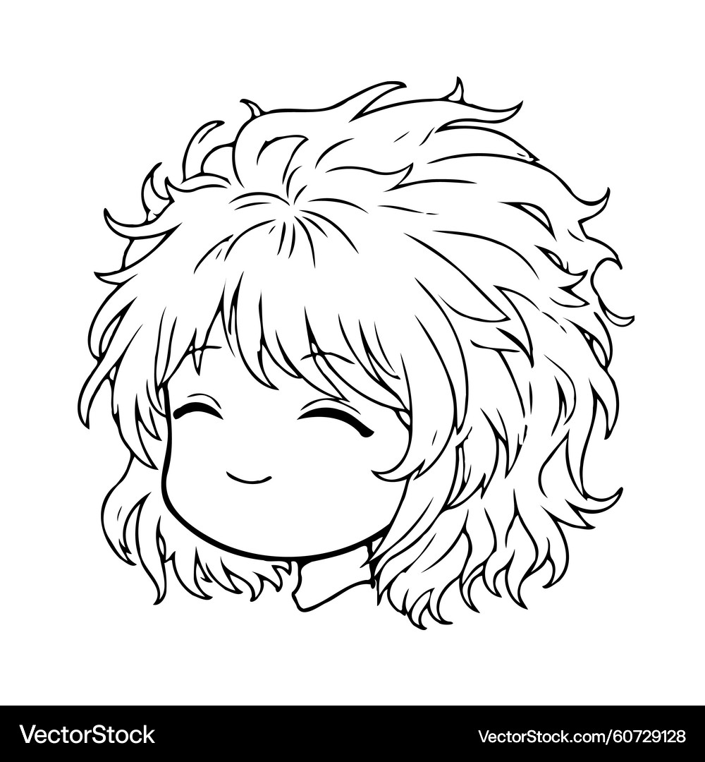 Chibi Girl Line Art (60729128) – Royalty-Free Vector | VectorStock
