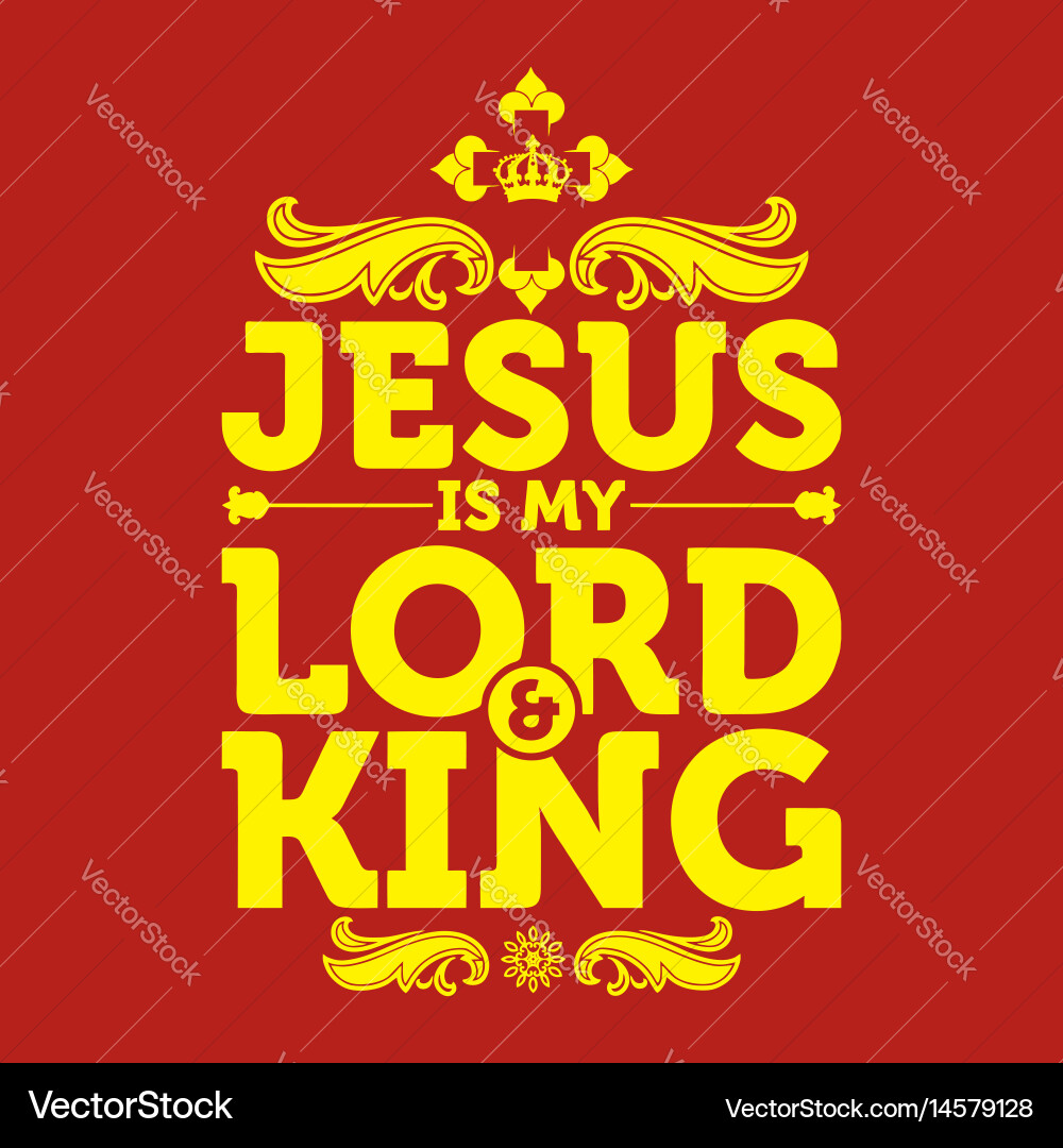 Christian biblical typography Royalty Free Vector Image