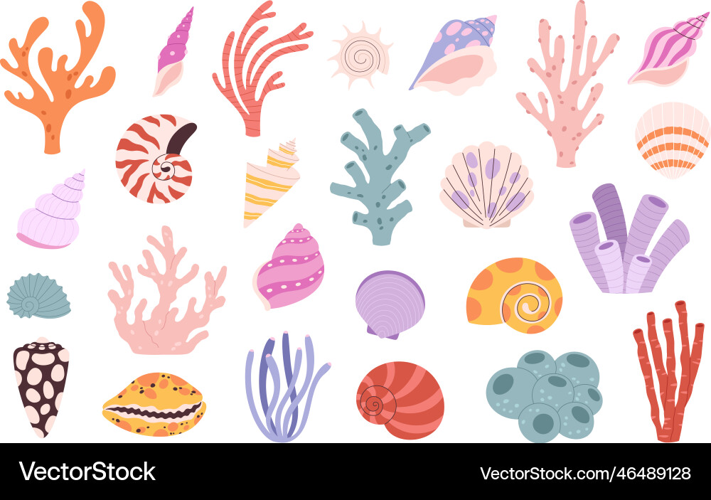Colorful Coral Reef Cartoon Royalty Free Vector Image