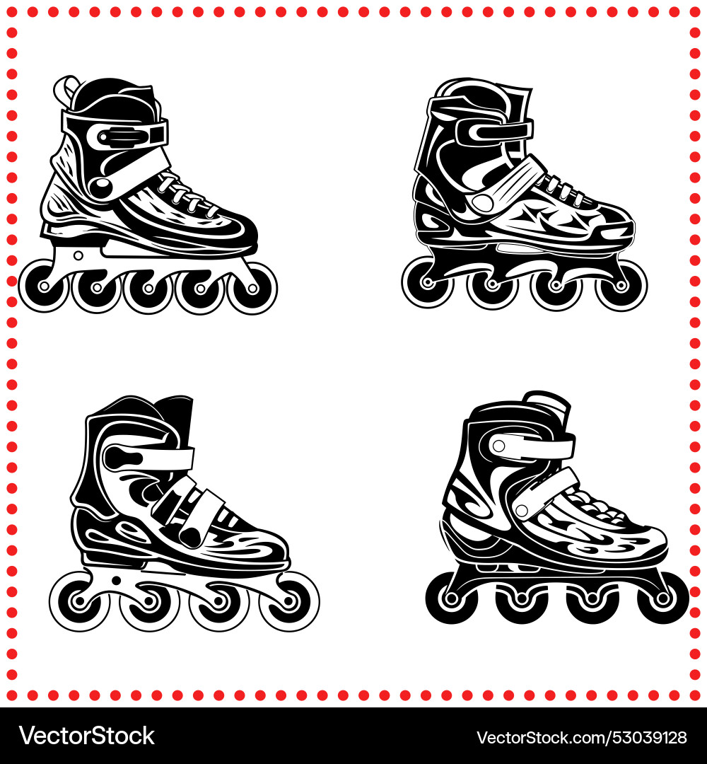 Inline roller skate design perfect for fitness Vector Image