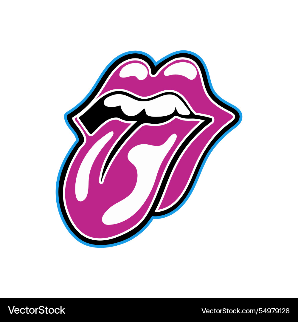 Rolling stones logo design Royalty Free Vector Image