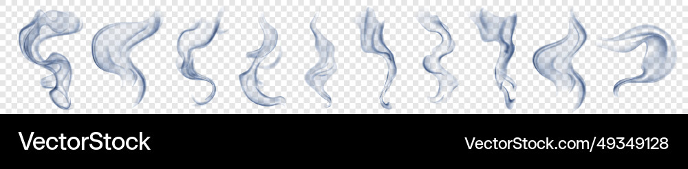 Smoke set Royalty Free Vector Image - VectorStock