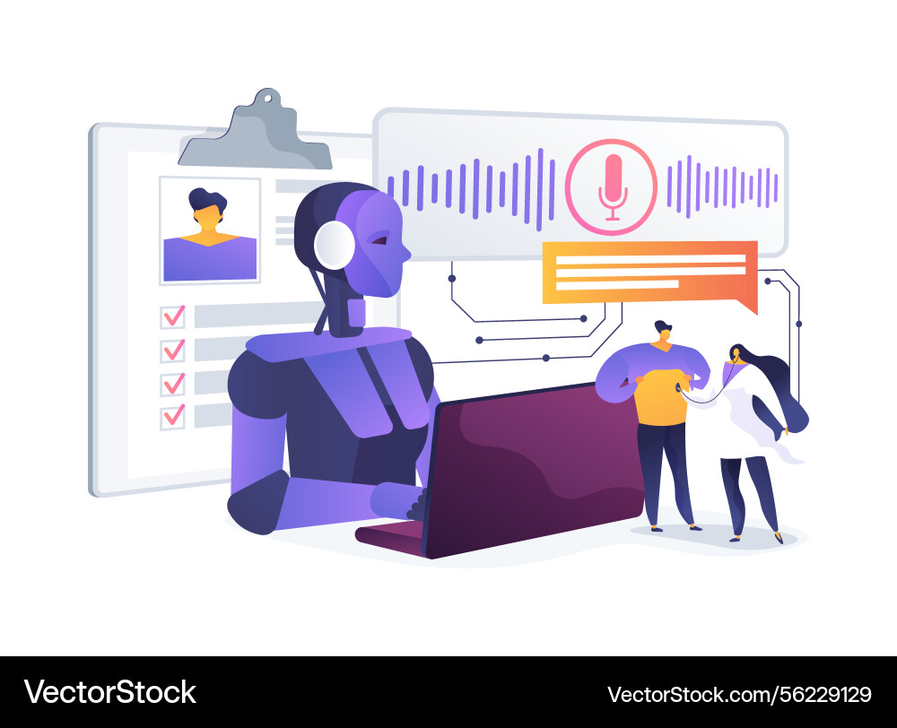 Ai voice-activated medical records abstract – Royalty-Free Vector ...
