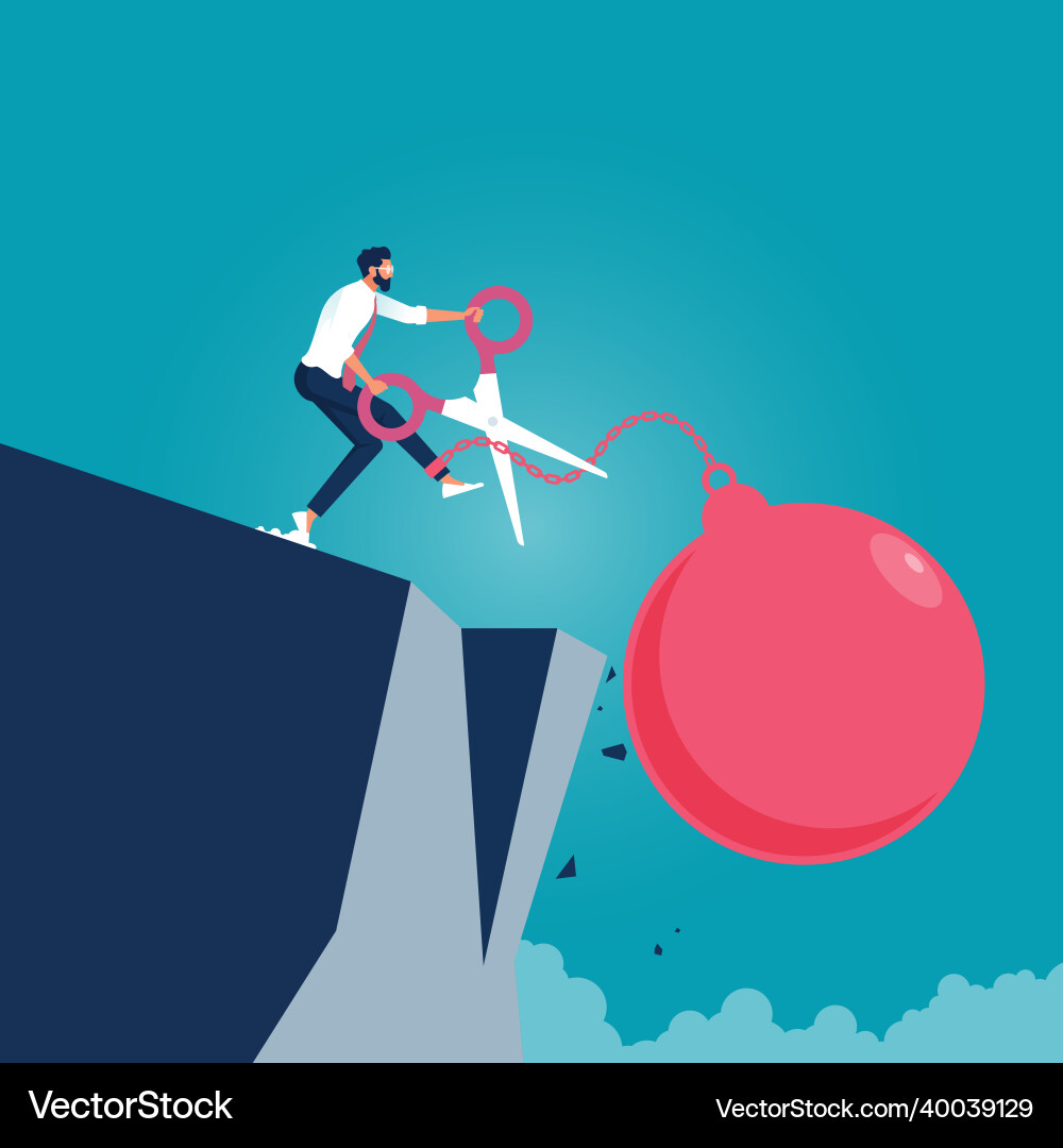 Business crisis concept Royalty Free Vector Image