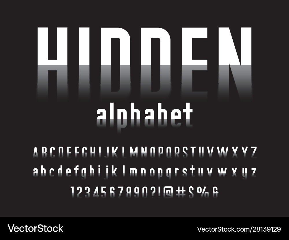 Hidden font Royalty Free Vector Image - VectorStock