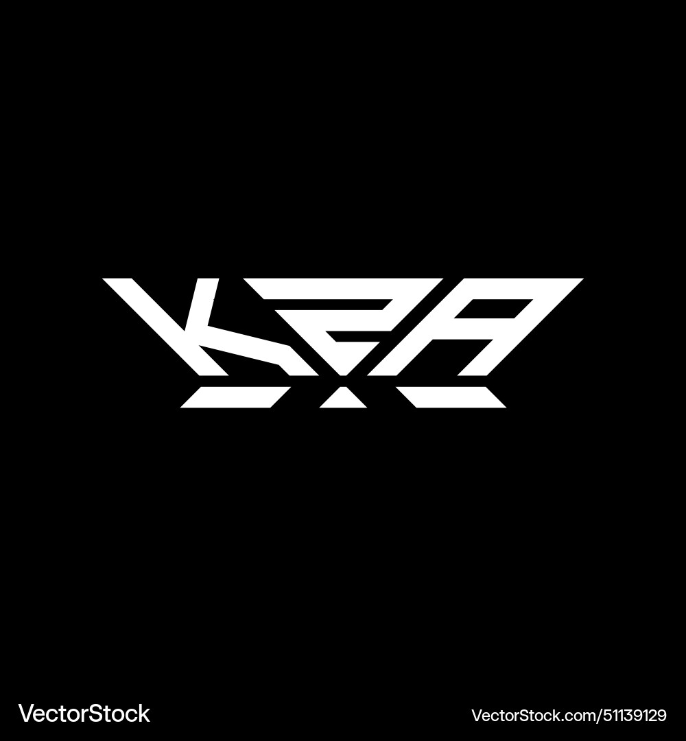 Kza letter logo design kza simple and modern logo Vector Image