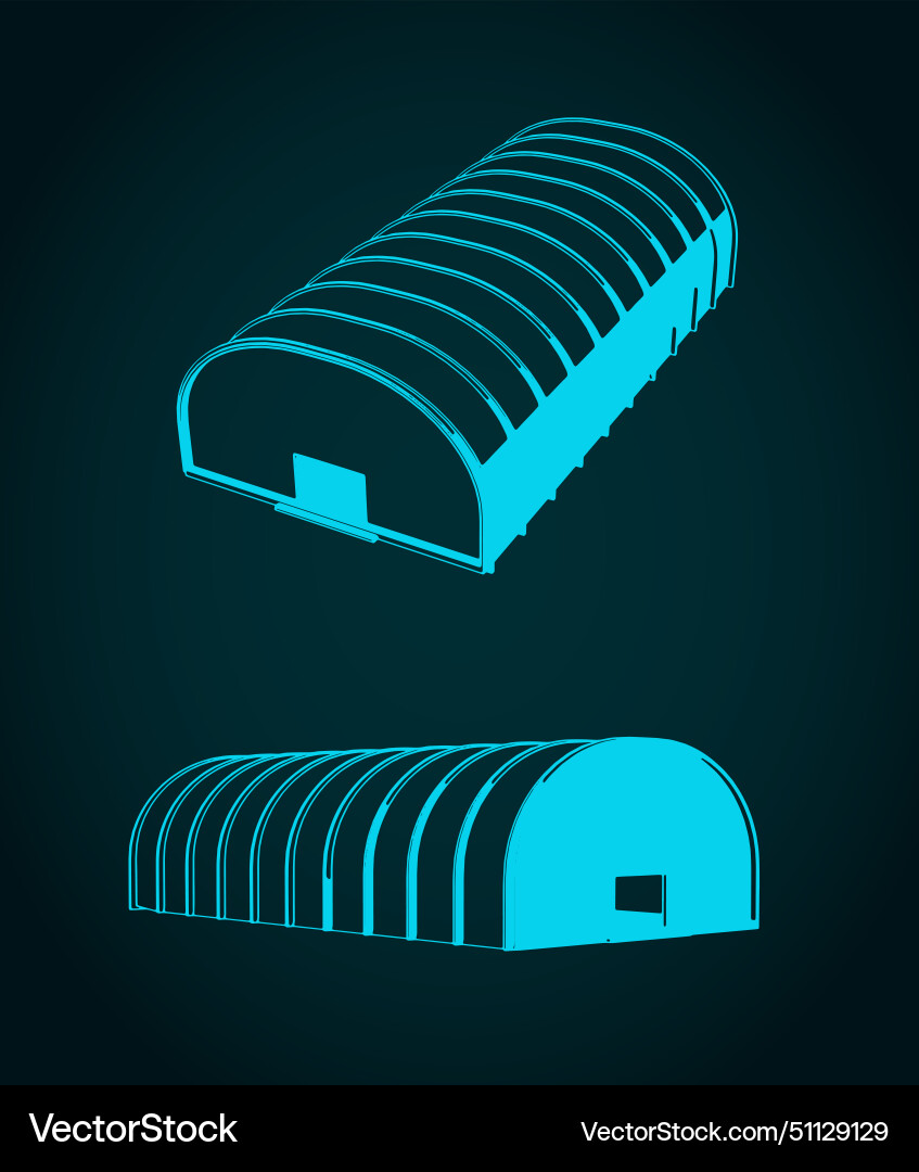 Military hangar Royalty Free Vector Image - VectorStock