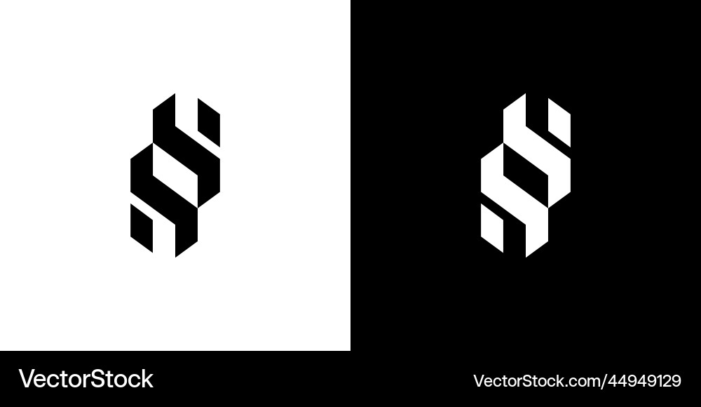 Modern and strong letter ss initials logo design Vector Image