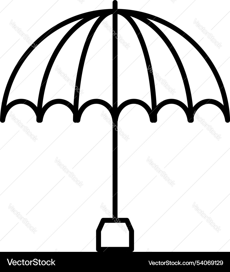 Umbrella line icon design Royalty Free Vector Image