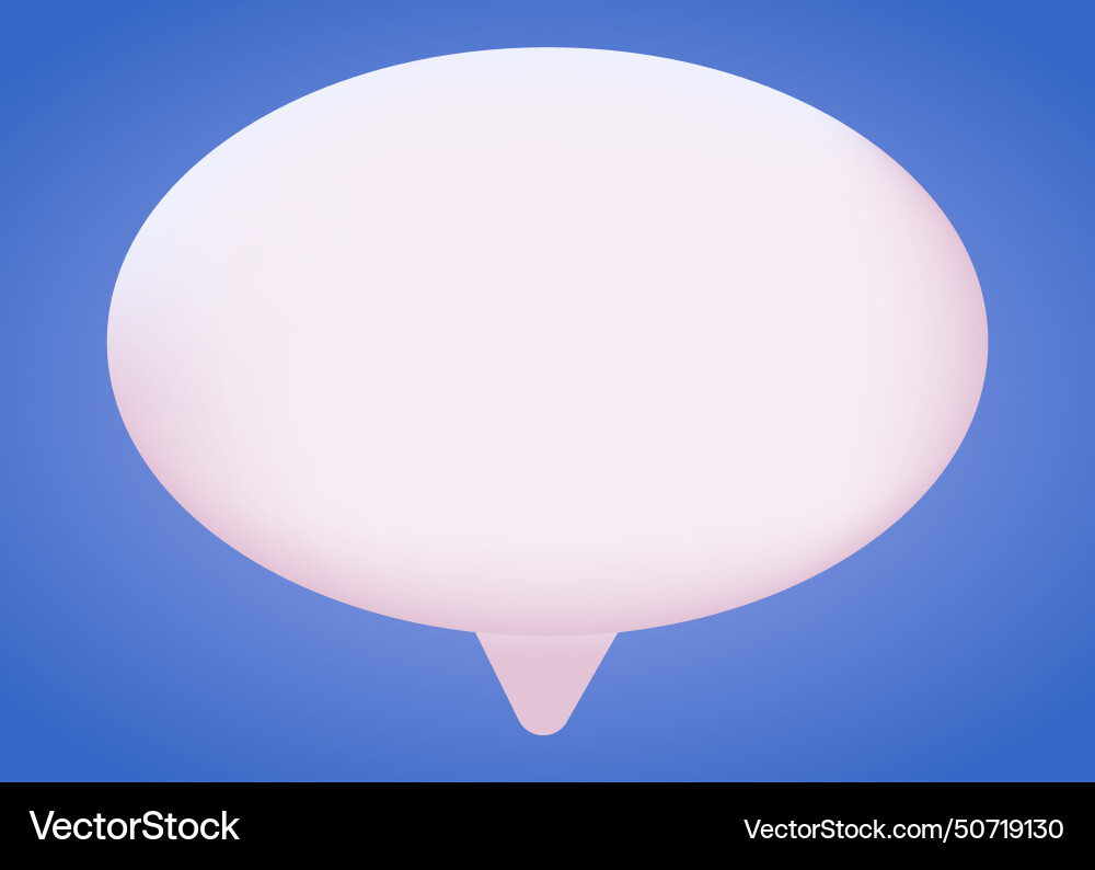 3d white speech bubble social media chat message Vector Image