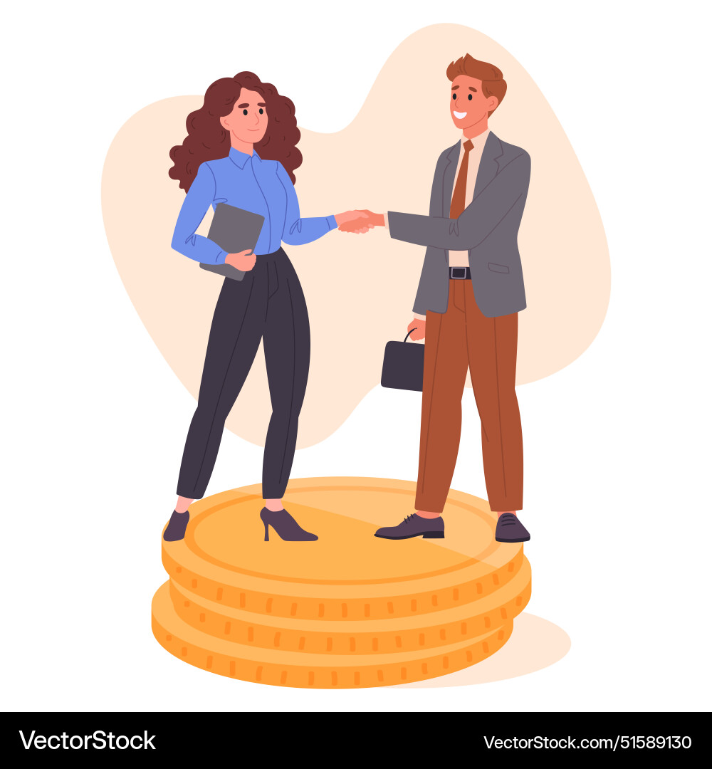 Business people salary equality office workers Vector Image