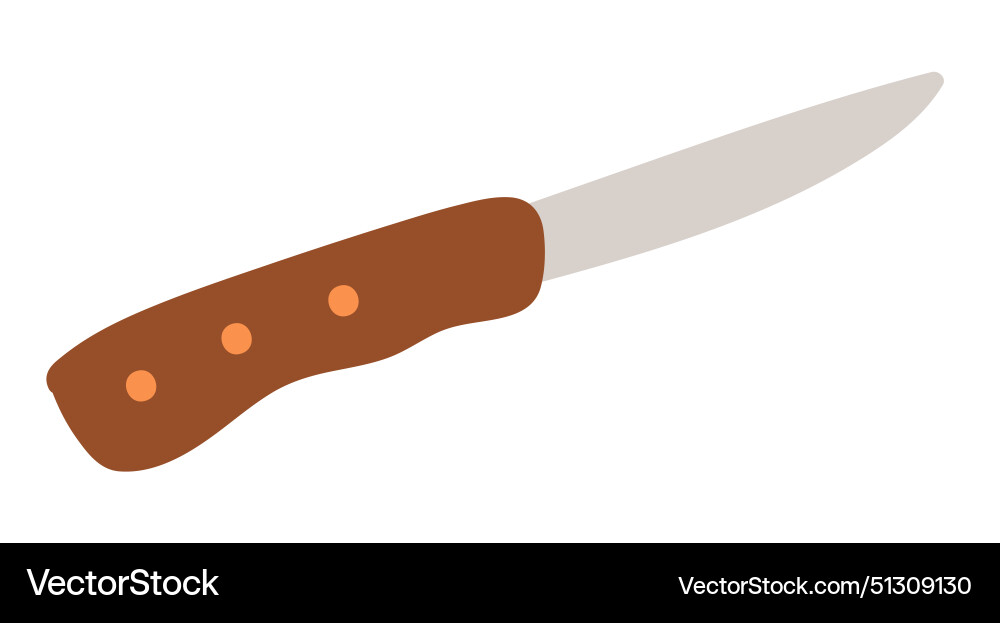 Camping knife in flat design hiking kitchen Vector Image