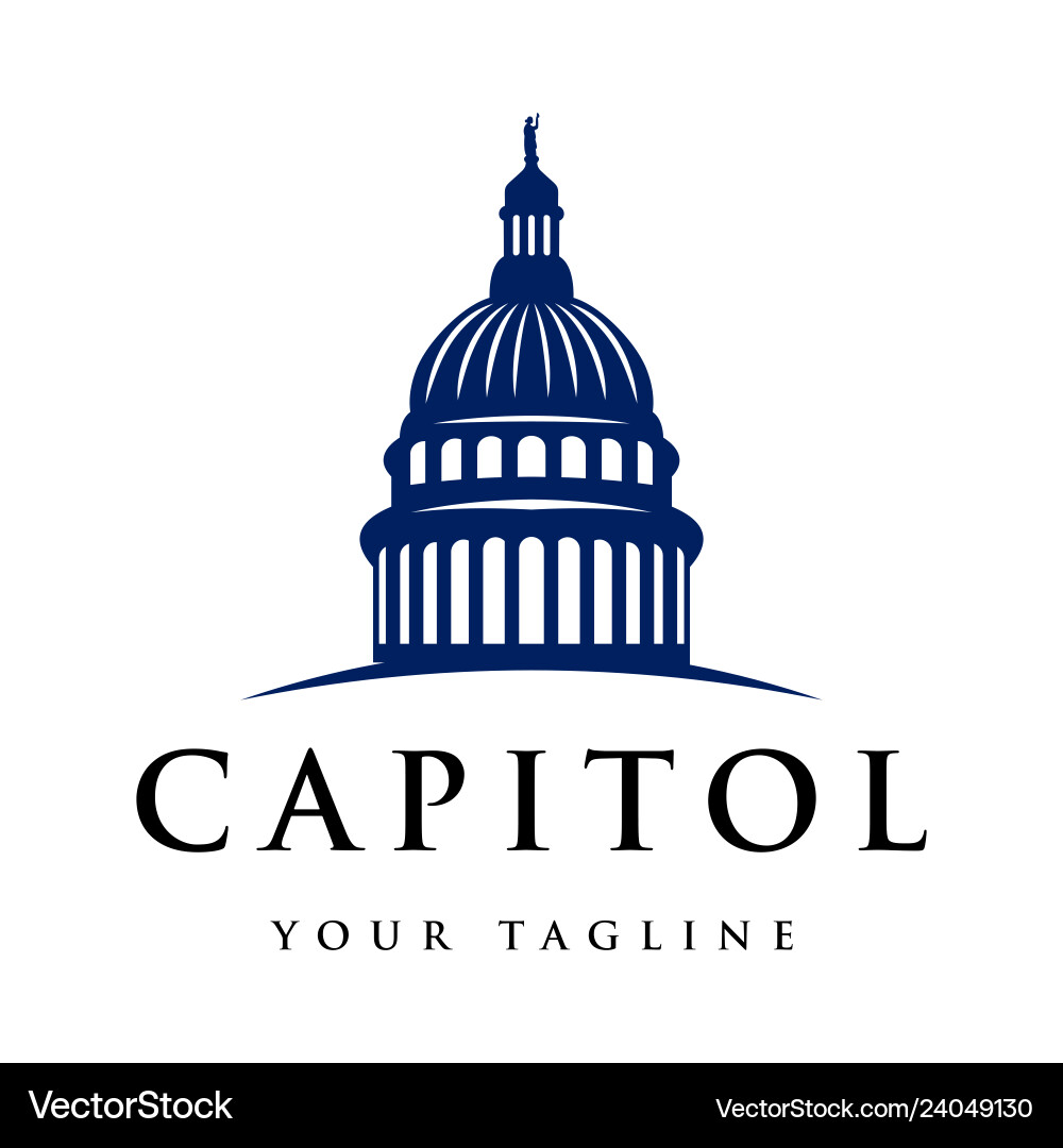 Capitol logo design Royalty Free Vector Image - VectorStock