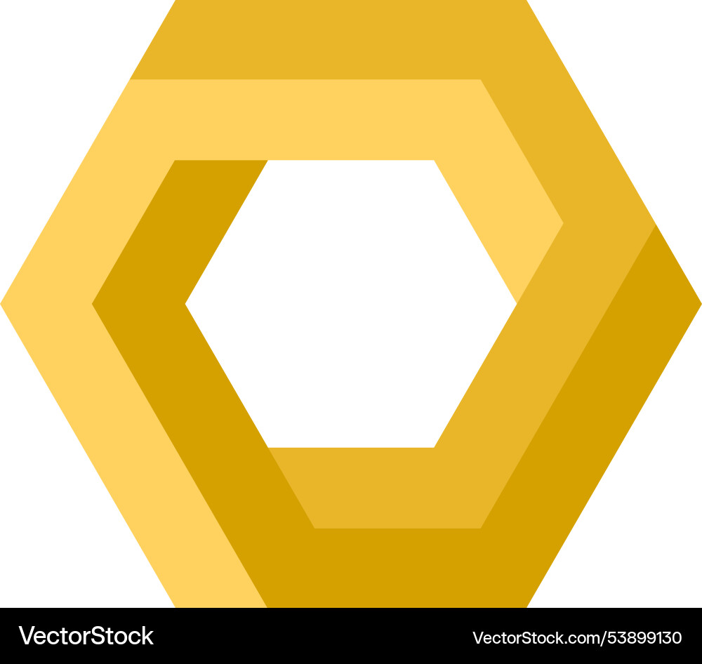 Geometric shape creative logo impossible illusion – Royalty-Free Vector ...