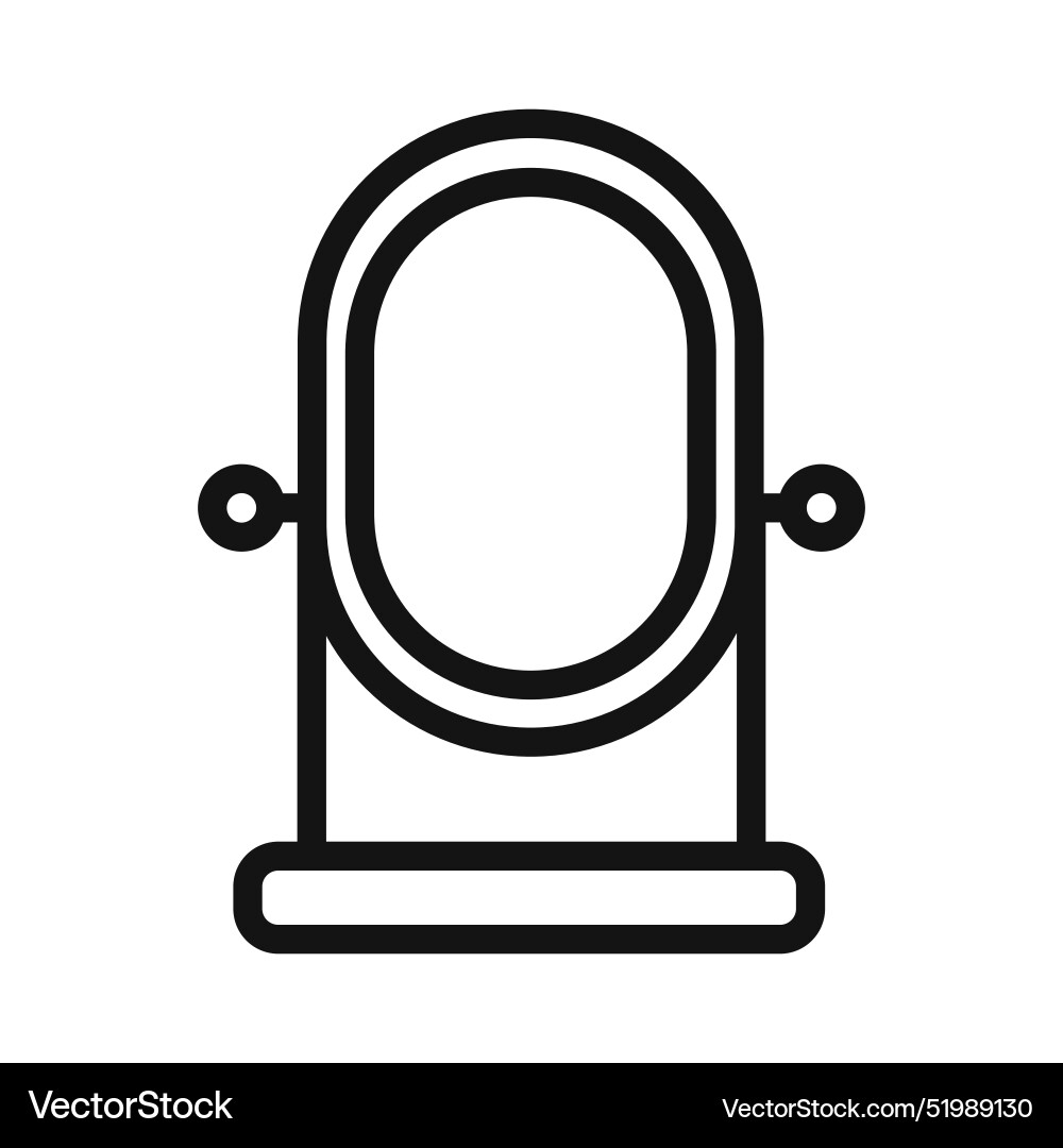Mirror icon mark in filled style Royalty Free Vector Image