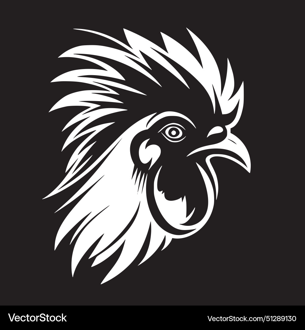 Rooster - minimalist and simple silhouette Vector Image