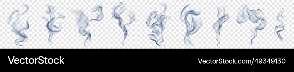Smoke set Royalty Free Vector Image - VectorStock