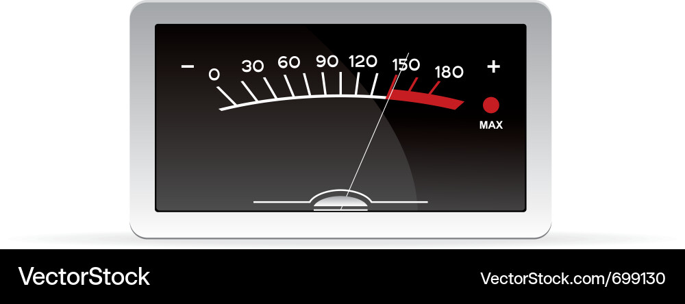 Vu meter Royalty Free Vector Image - VectorStock