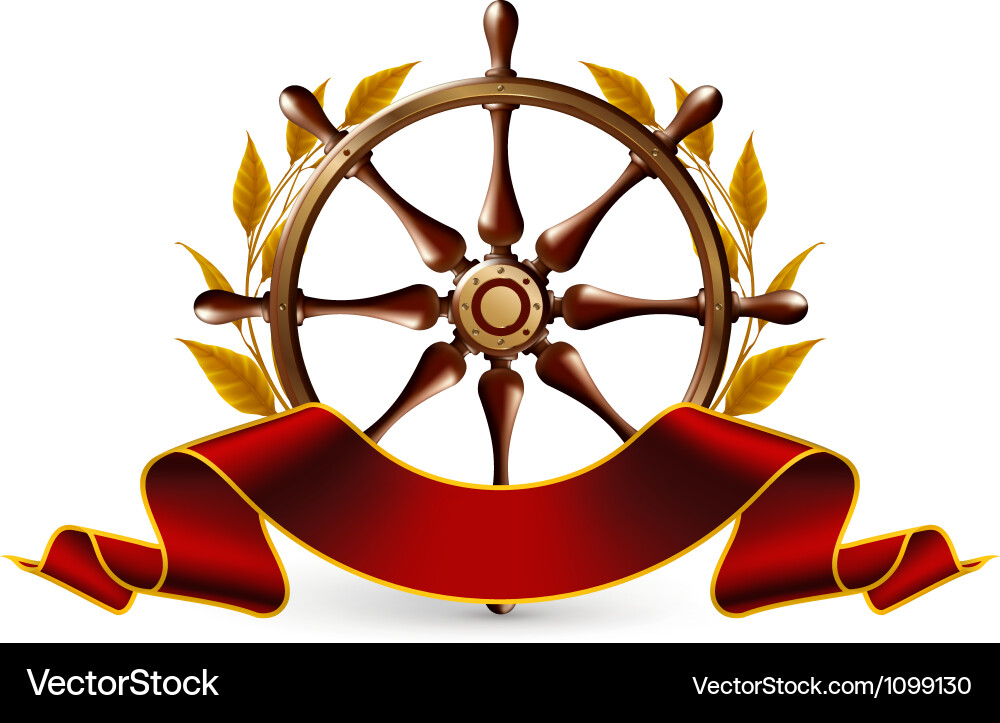 Wheel emblem Royalty Free Vector Image - VectorStock