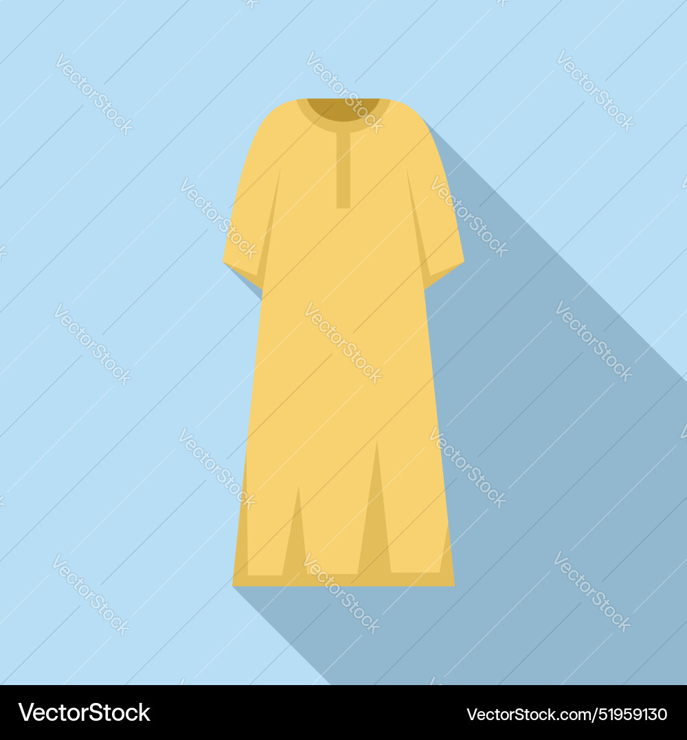 Yellow thobe for man hanging on blue background Vector Image