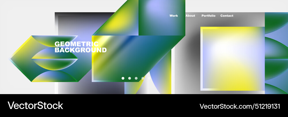 Abstract geometric shapes web design page Vector Image