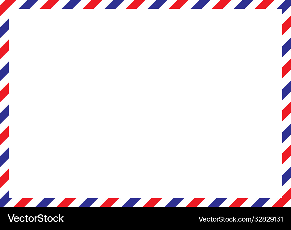 Air Envelope International Mail Red Vector Images (88)