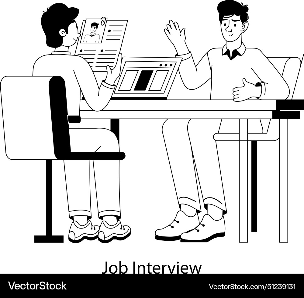 Job interview Royalty Free Vector Image - VectorStock