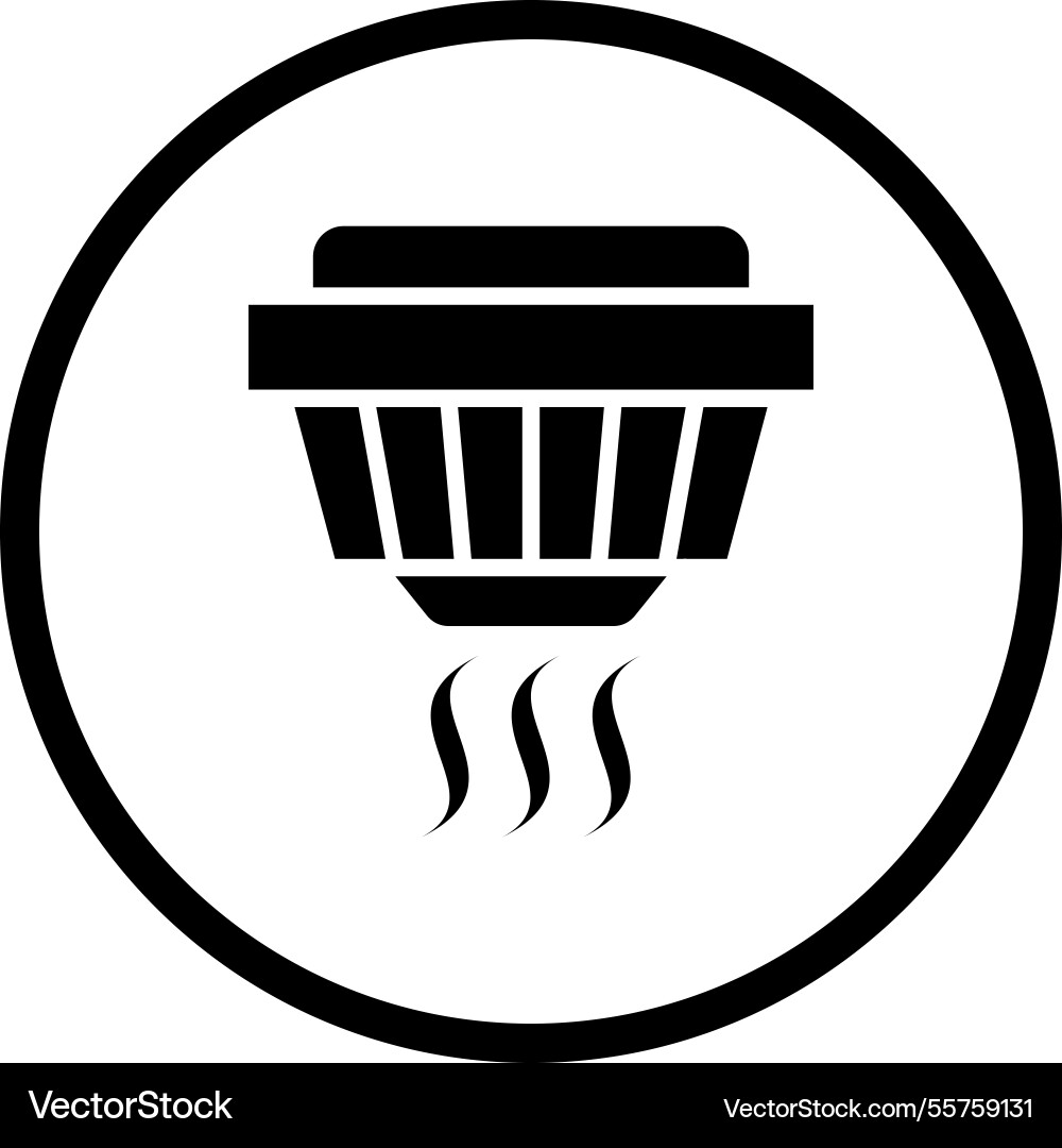 Smoke detector icon design Royalty Free Vector Image