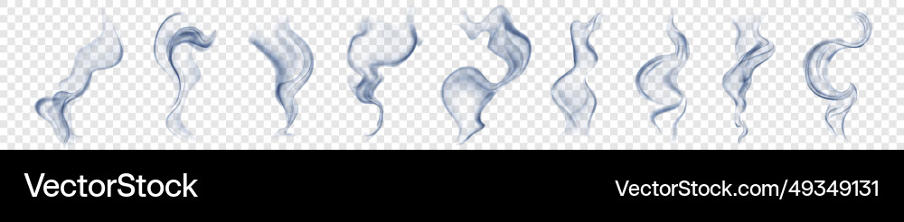 Smoke set Royalty Free Vector Image - VectorStock