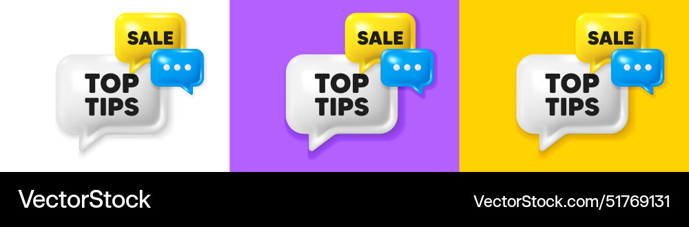 Top tips symbol education faq sign chat speech Vector Image