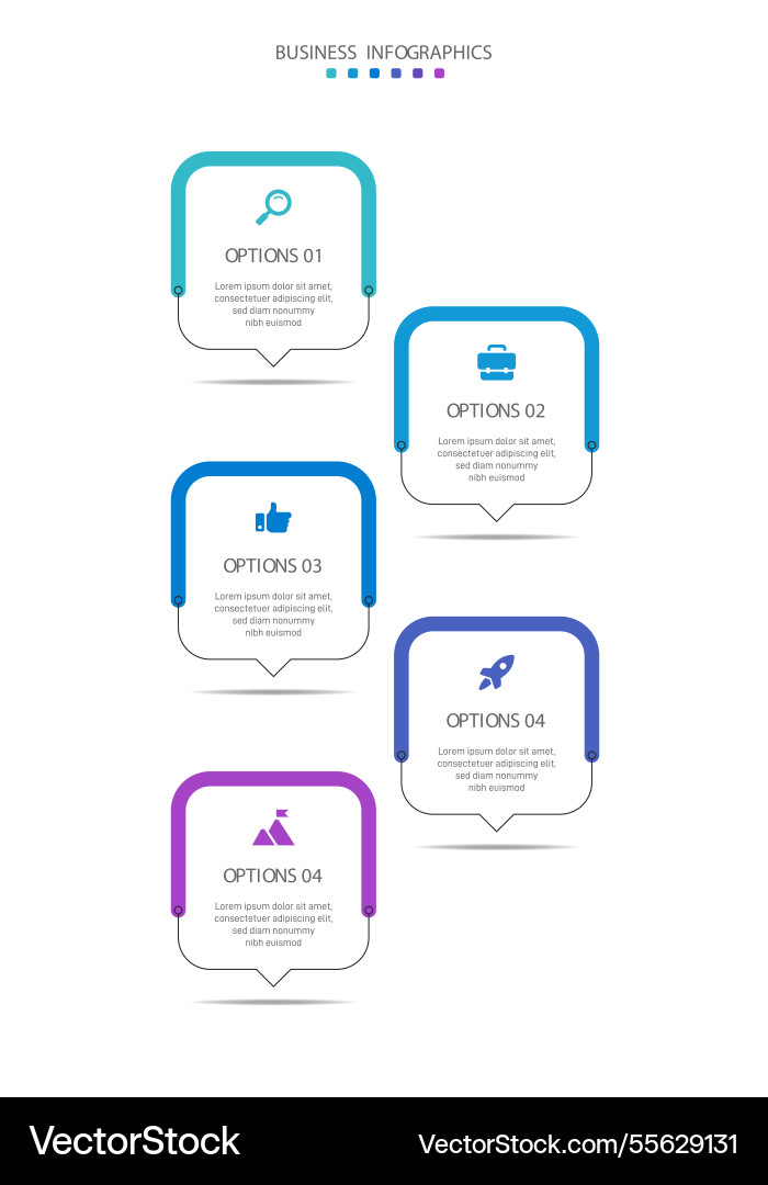 Vertical progress bar featuring 5 arrow-shaped Vector Image