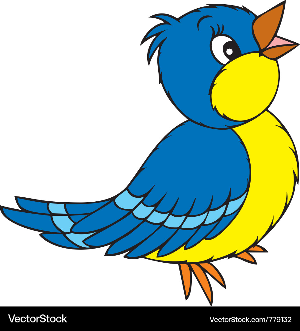 Blue bird Royalty Free Vector Image - VectorStock