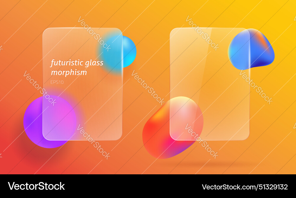 Glass matte and transparent panel window Vector Image