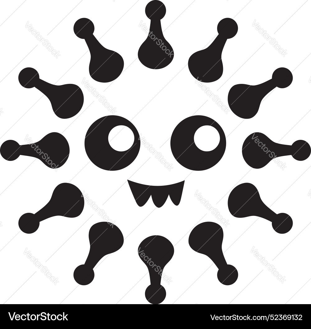 Infectiously cute black design radiant viral Vector Image