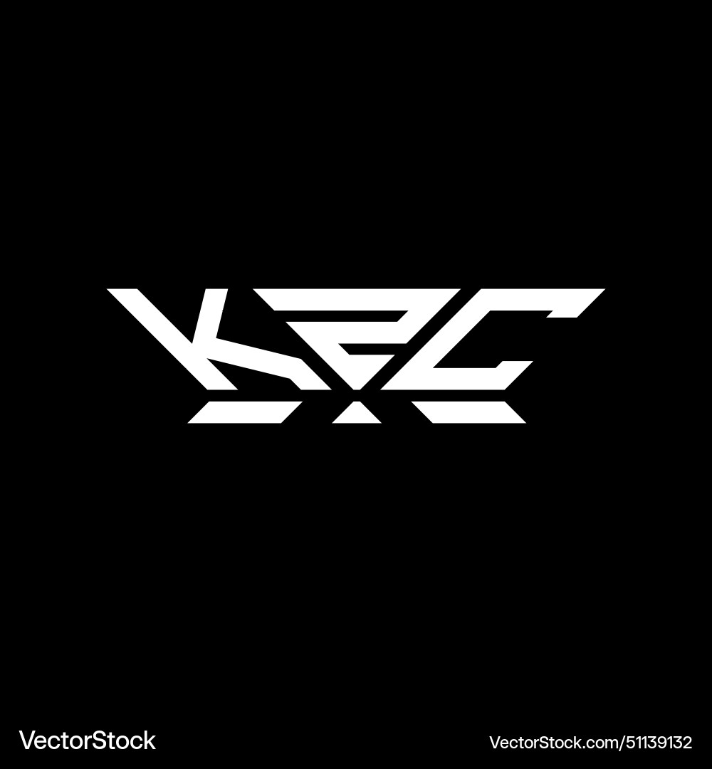 Kzc letter logo design kzc simple and modern logo Vector Image