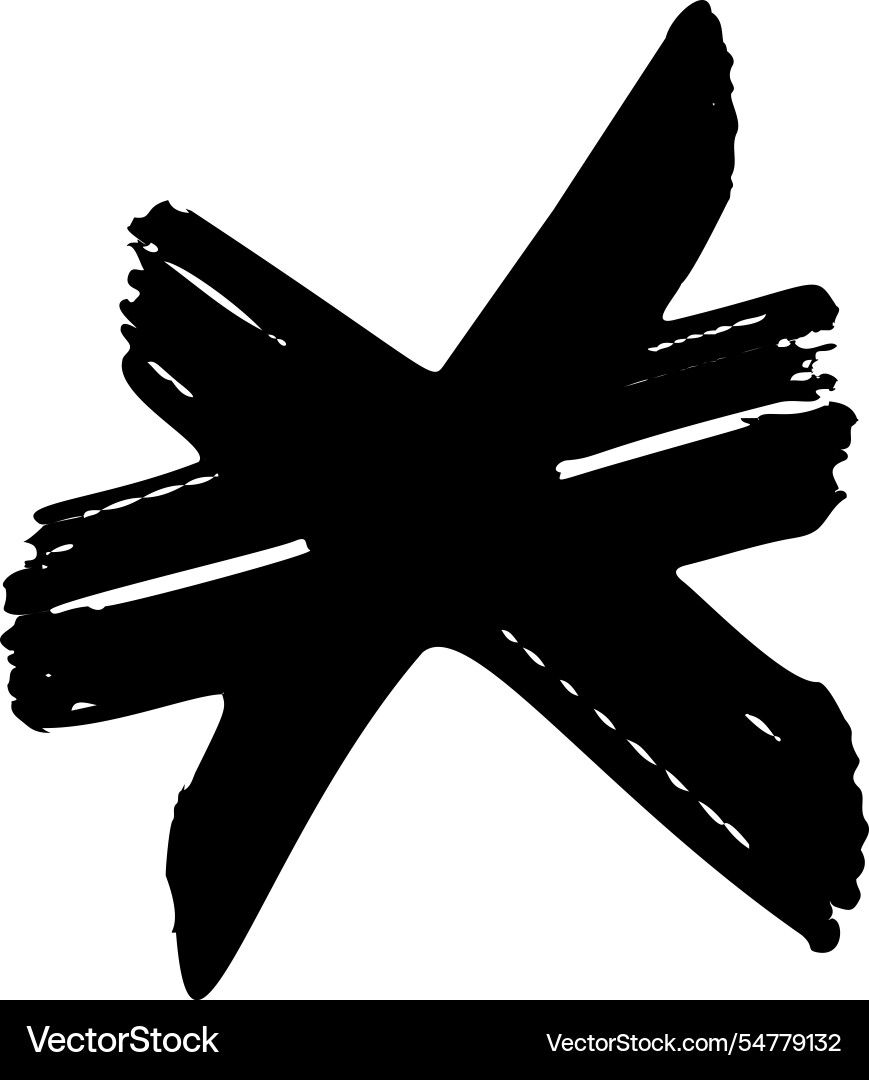 Multiply calculate sign brushstroke doodle Vector Image