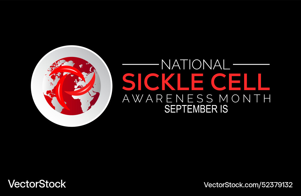 National sickle cell awareness month Royalty Free Vector