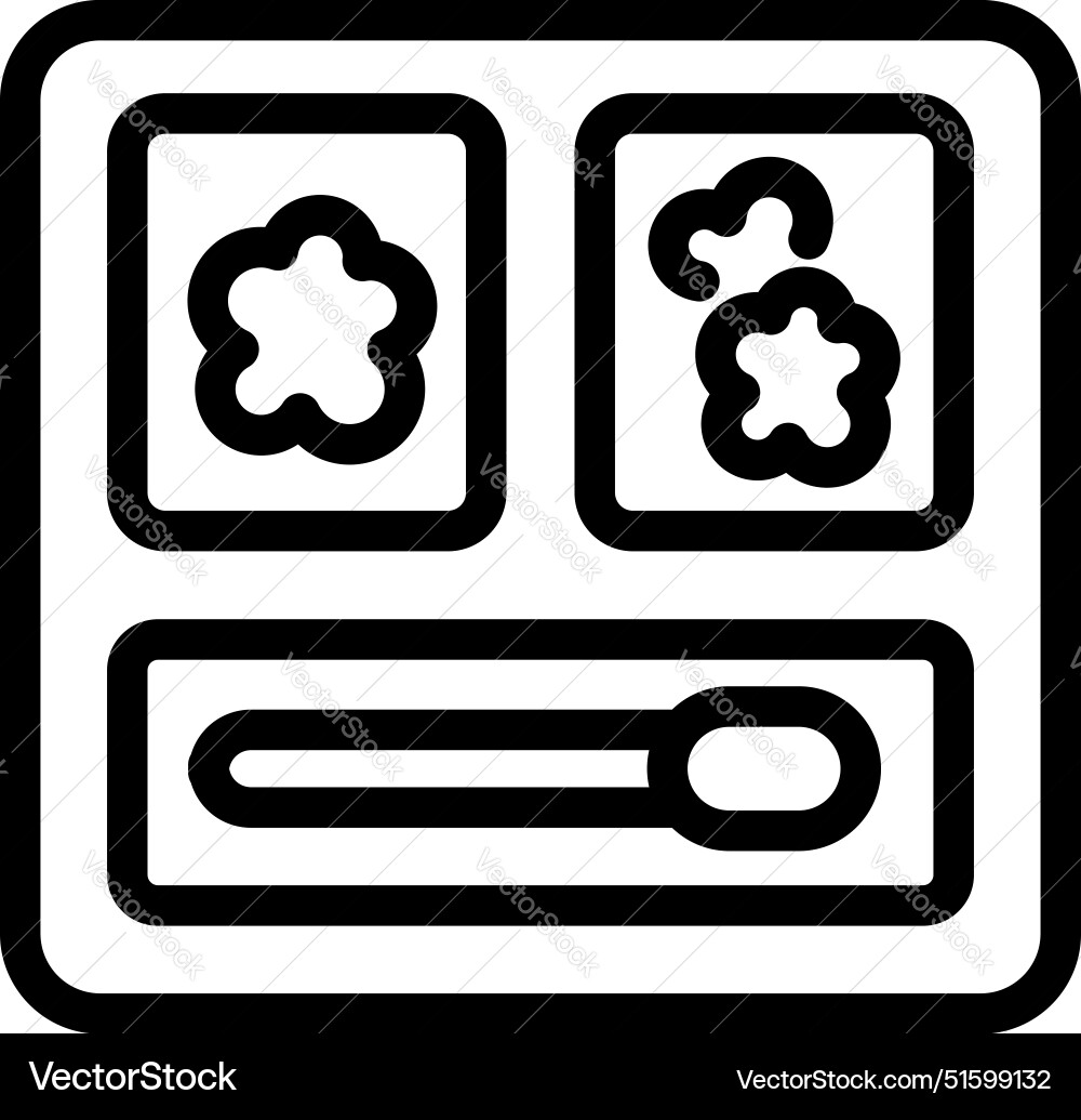 Professional makeup palette with eyeshadows Vector Image