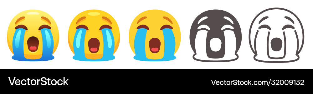 Tt crying emoji Royalty Free Vector Image - VectorStock