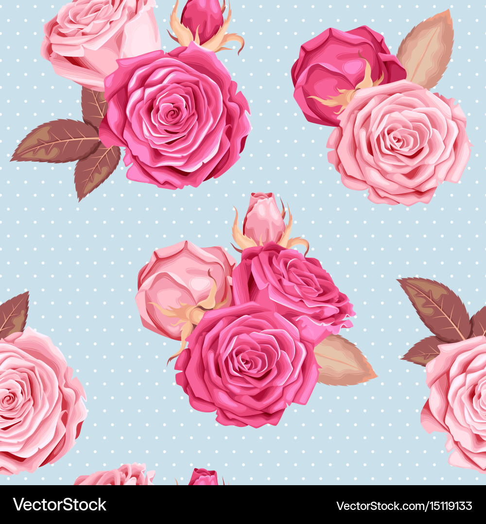 Beautiful roses seamless Royalty Free Vector Image