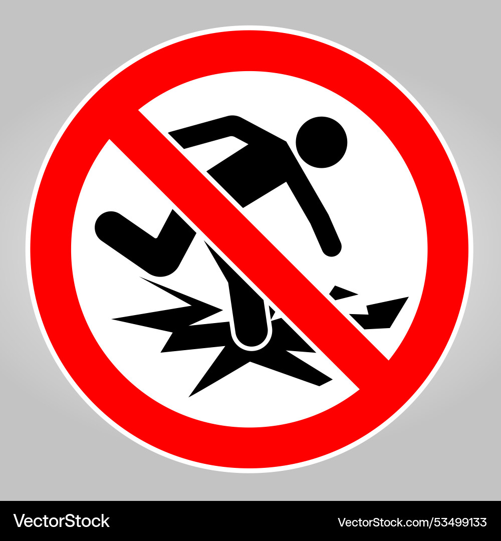 Caution dont slip sign icon design Royalty Free Vector Image