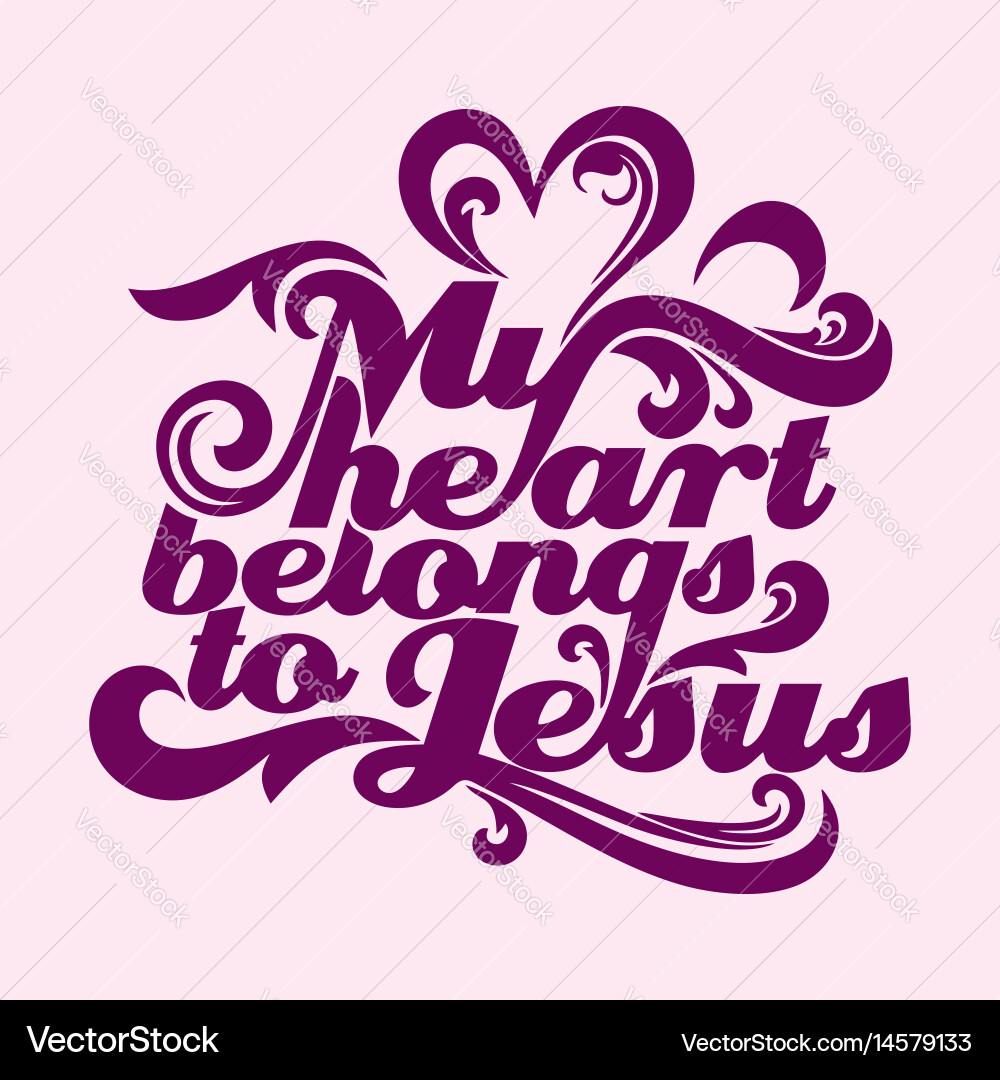 Christian biblical typography Royalty Free Vector Image