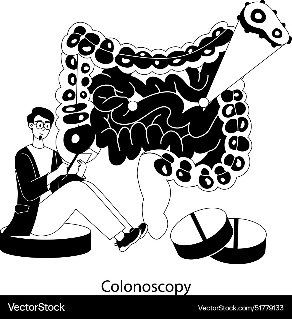 Colonoscopy Royalty Free Vector Image - VectorStock