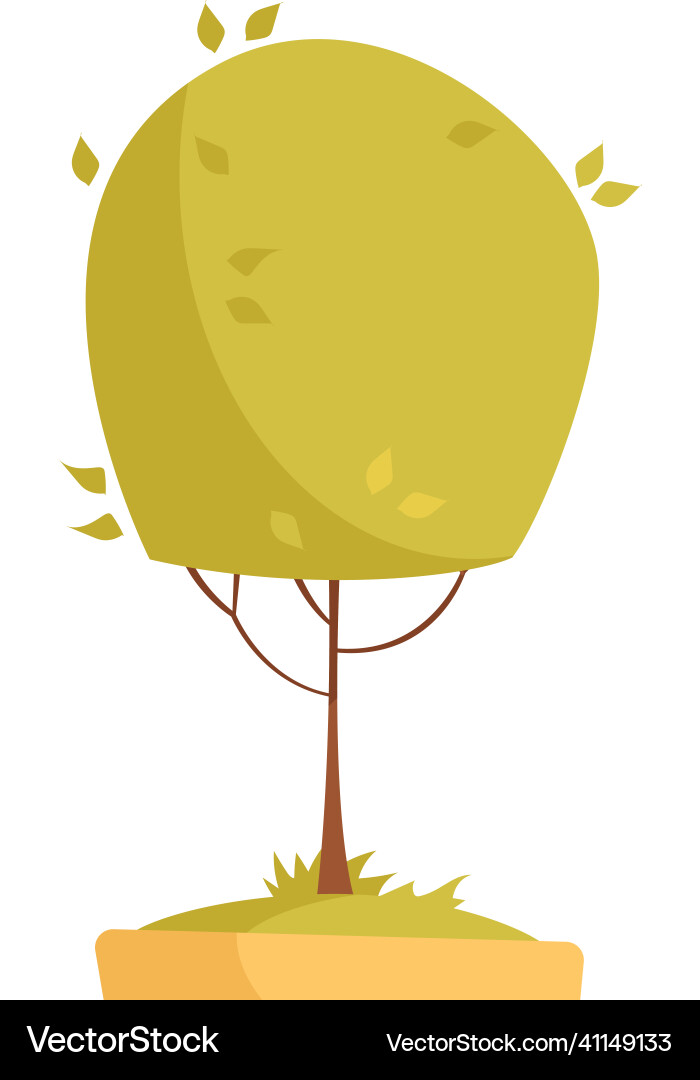 Flat tree Royalty Free Vector Image - VectorStock