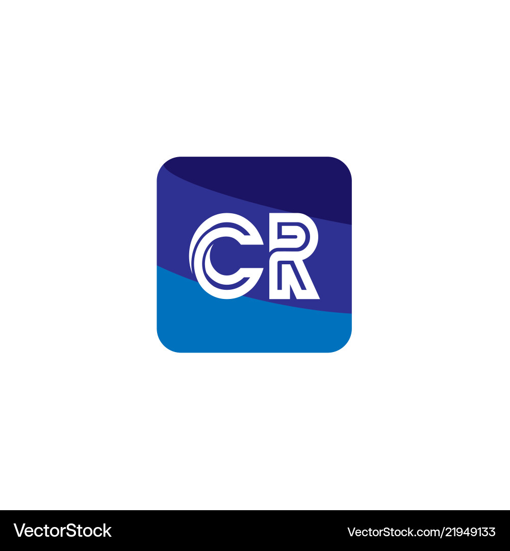 Initial letter cr logo template design Royalty Free Vector
