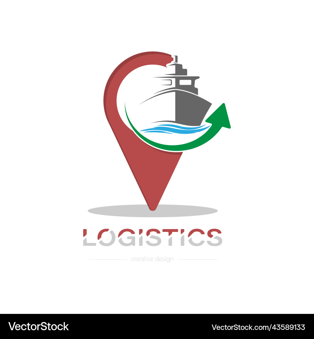 Logistics template for logo sticker stickers Vector Image