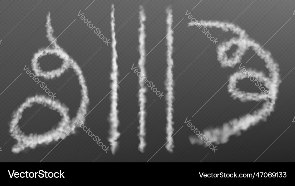 Plane Contrail Spiral Smoke Trail Royalty Free Vector Image